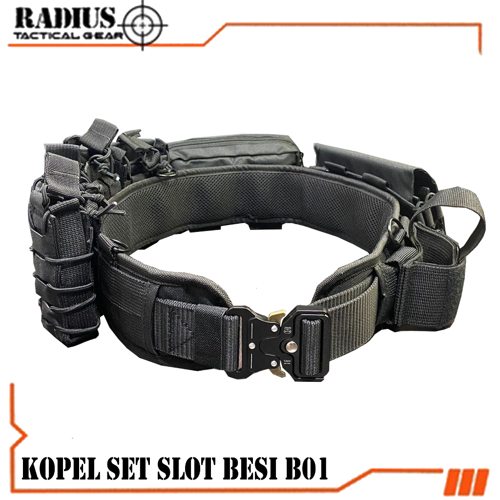 Jual Ikat pinggang pria kopel full set I Kopel Set Tactical B01 Hitam ...