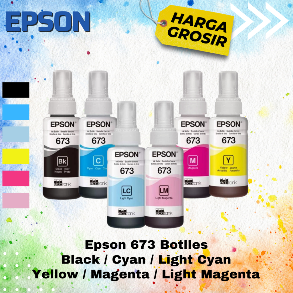 Jual Tinta Printer Epson 673 Ori Ink Series L300 L301 L310 L350 L351 ...