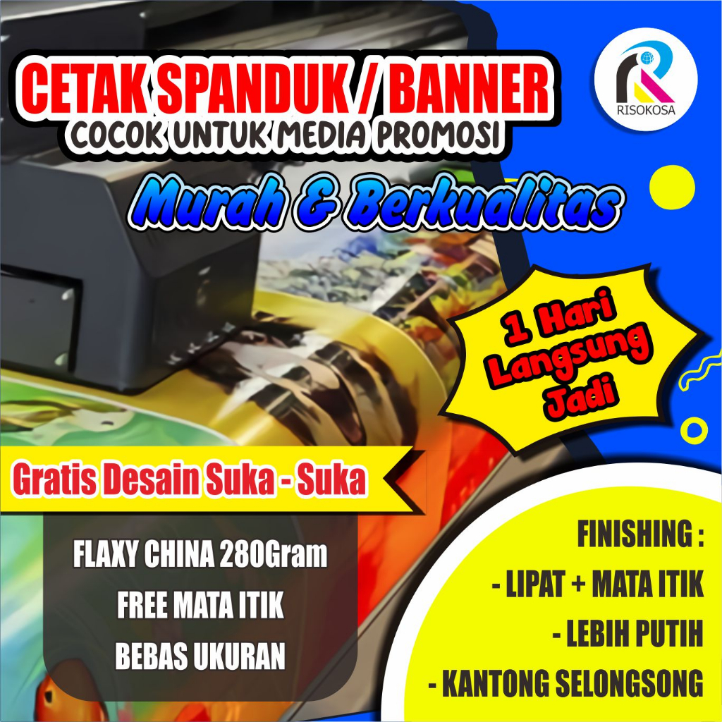 Jual CETAK SPANDUK/BANNER CUSTOME | GRATIS DESAIN | Shopee Indonesia