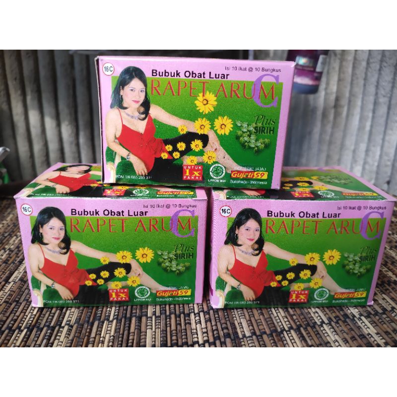 Jual Rapet Arum Bubuk Obat Luar (1 Pack Kecil Isi 10 Sachet @ 10g/pack ...