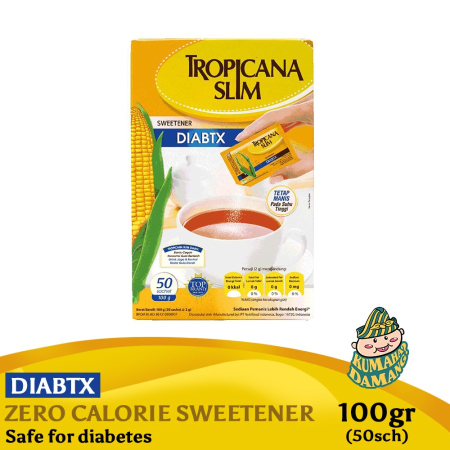 Jual TROPICANA SLIM SWEETENER DIABTX SACHET (ISI25/50/100 SACHET ...