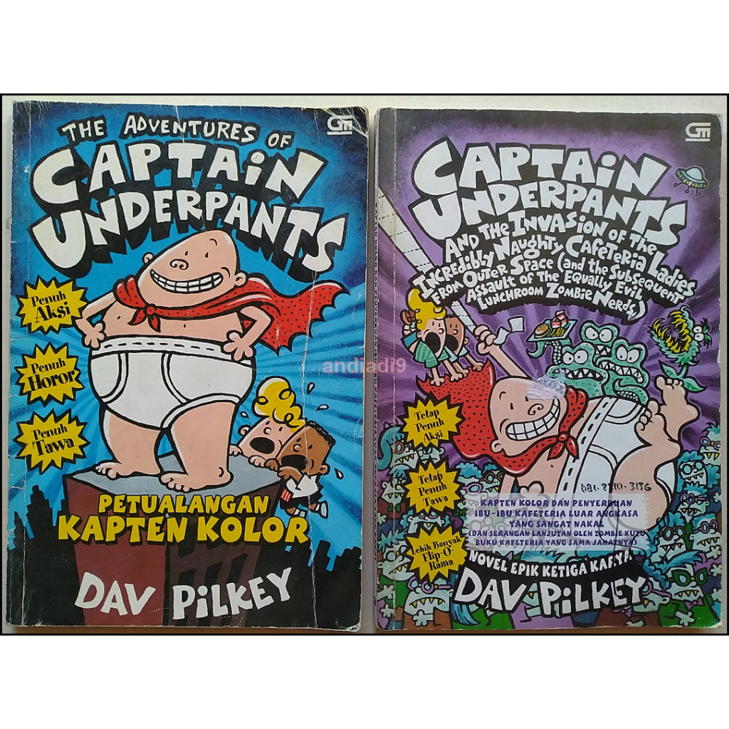 Jual KOMIK THE ADVENTURES OF CAPTAIN UNDERPANTS PETUALANG KAPTEN KOLOR DAV PILKEY BAHASA ...