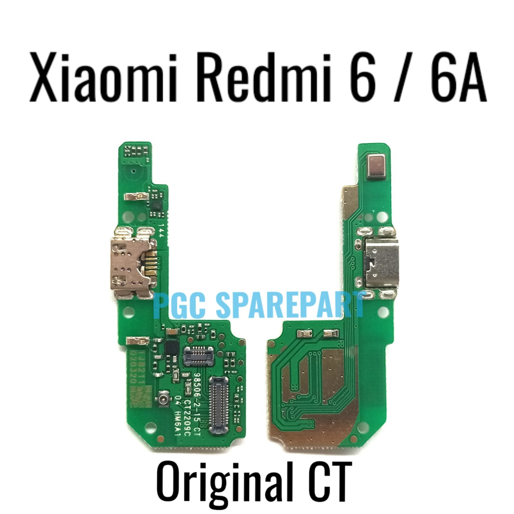 Jual Original CT Ada IC - Papan Konektor PCB Connector Charger & MIC Xiaomi Redmi 6 / 6A ...