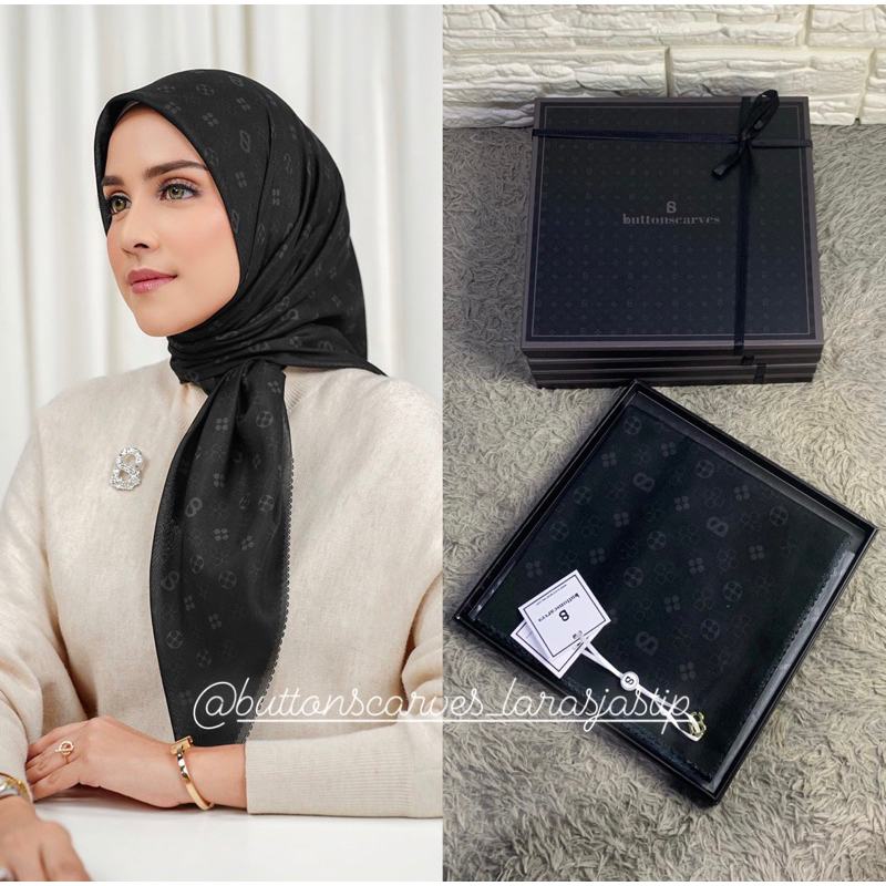 Jual [READY STOCK] BUTTONSCARVES MONOGRAM SERIES CAVIAR | Shopee Indonesia