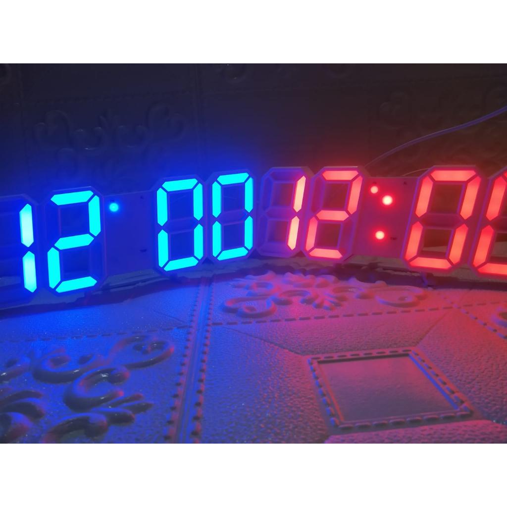 Jual Jam Meja LED / Jam Dinding Digital Led 3D Jam Aesthetic Style ...
