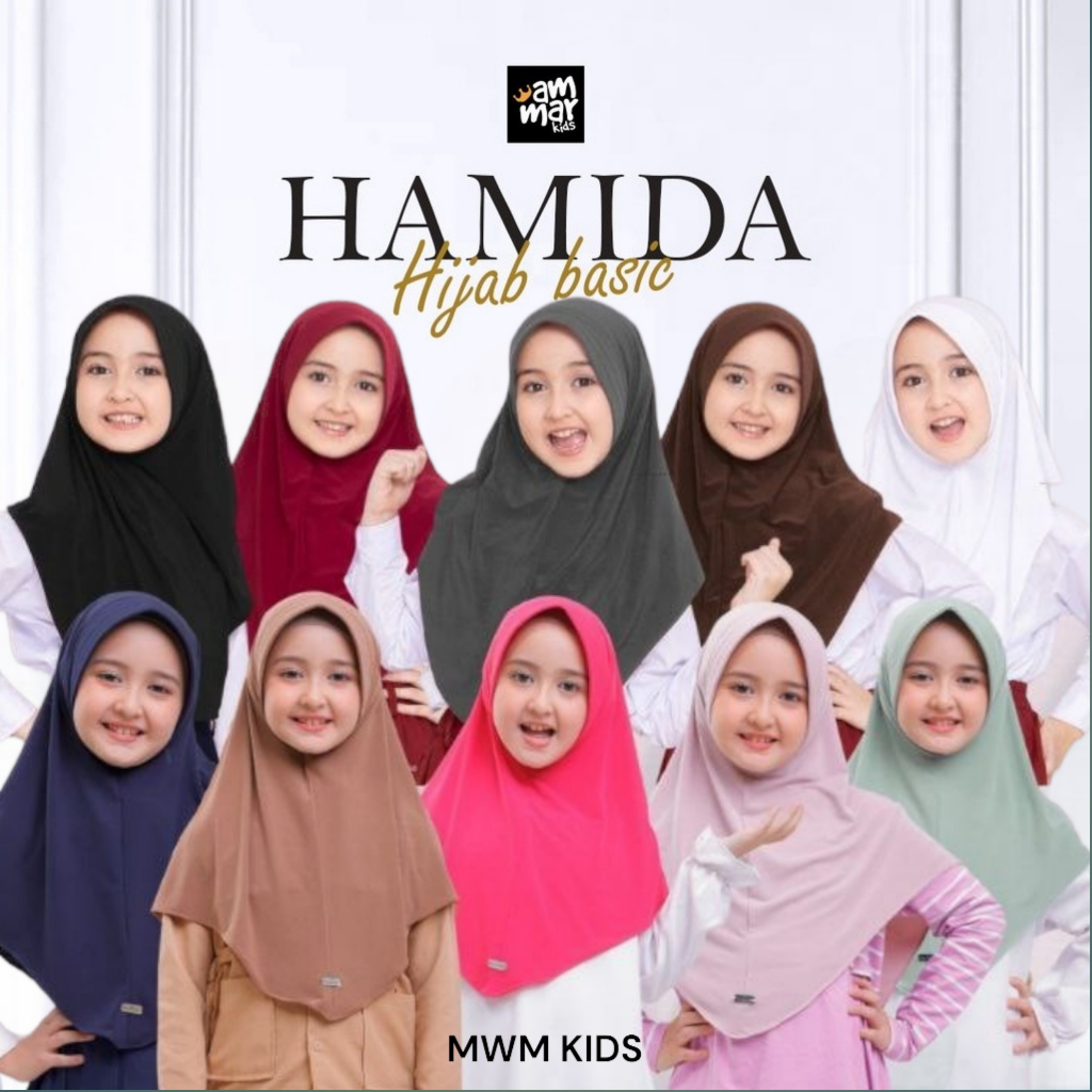 Jual Hamida Hijab Basic Kerudung Jilbab Anak Sekolah Instan By Ammarkids | Shopee Indonesia