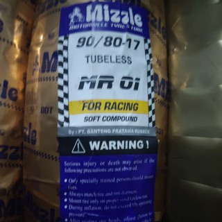 Jual Ban mizzle tubeless 90/80-17 mr01 mr-01 mr 01 Soft Compound Racing ...