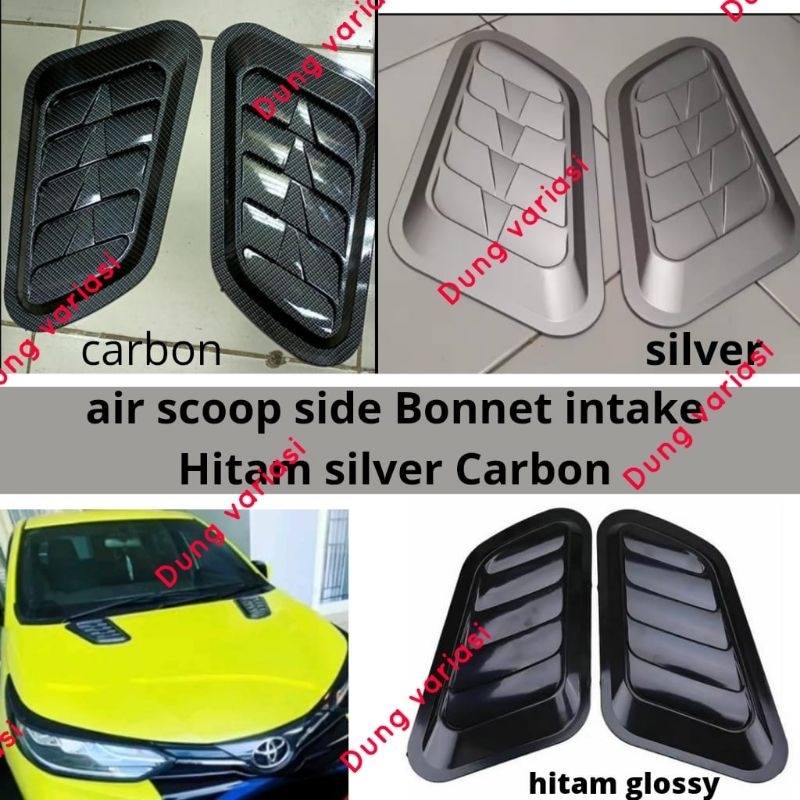 Jual air scoop air flow side bonnet intake turbo mobil universal ...