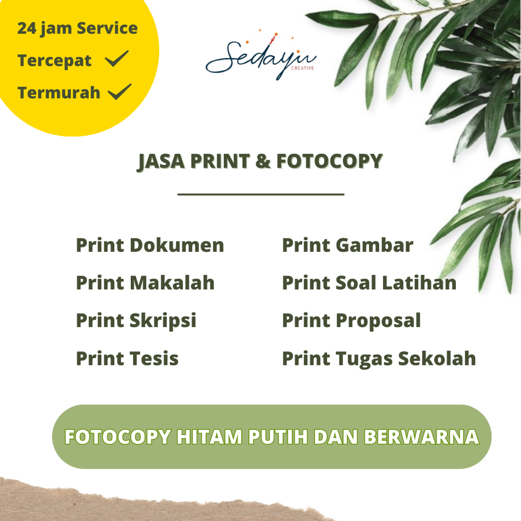 Jual Cetak/Print/Fotocopy/Photocopy Dokumen | Tersedia A4 & F4 | 1 Hari ...