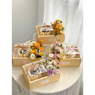 Jual SUPPLYFLORIST - TRANSPARANT PORTABLE FLOWER BOX | KOTAK BUNGA KUE ...