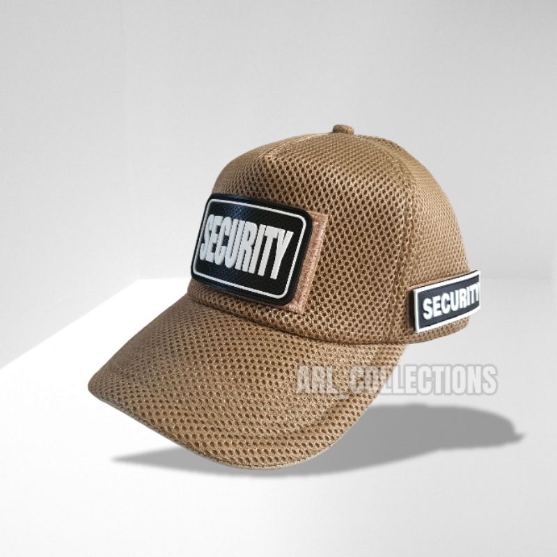 Jual topi security cream - topi jaring double mess + 3 patch rubber ...
