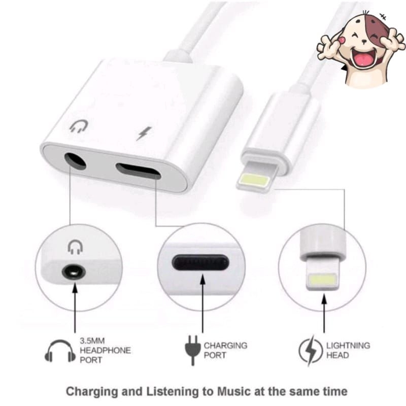 Jual MH030 CONVETER LIGHTNING TO AUX JACK 3.5MM + LIGHTNING CONNECT ...