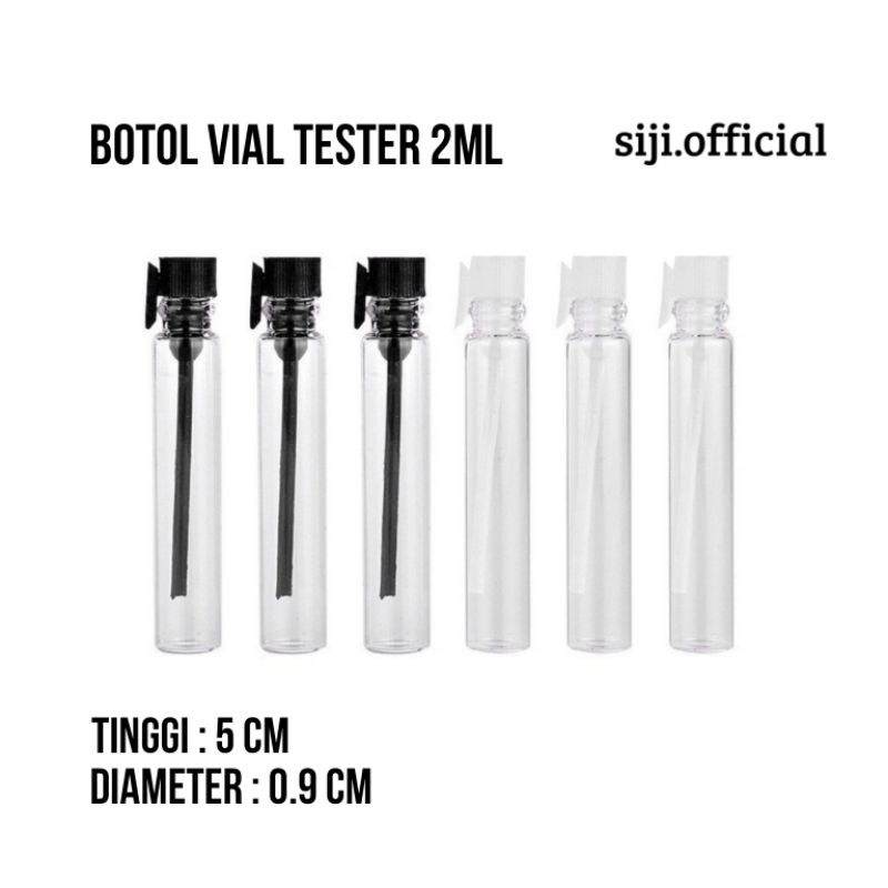Jual Vial 2ml Botol Tester Sample Parfum Kaca model Stik Oles Panjang ...