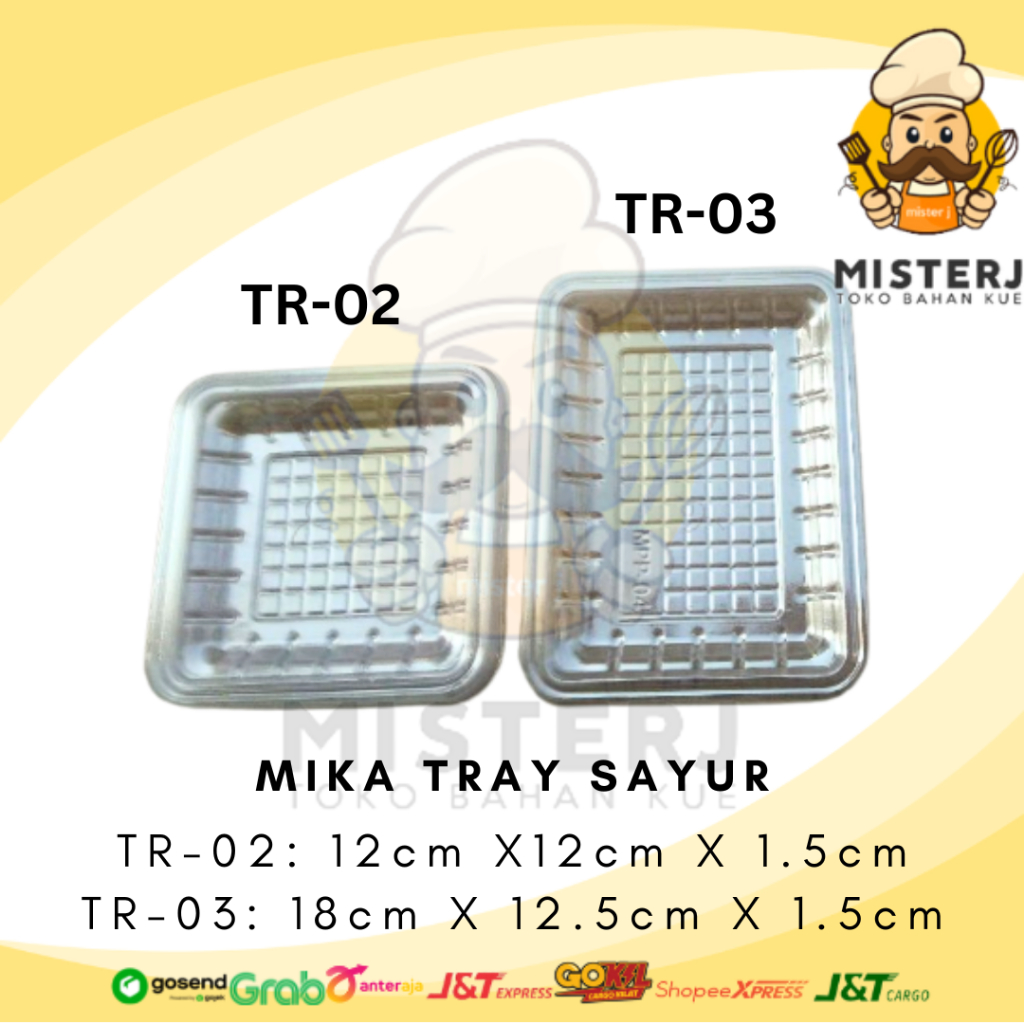 Jual Mika Tray Sayur | 25 Pcs | 1 Pack | Transparan | Hitam | Mika ...