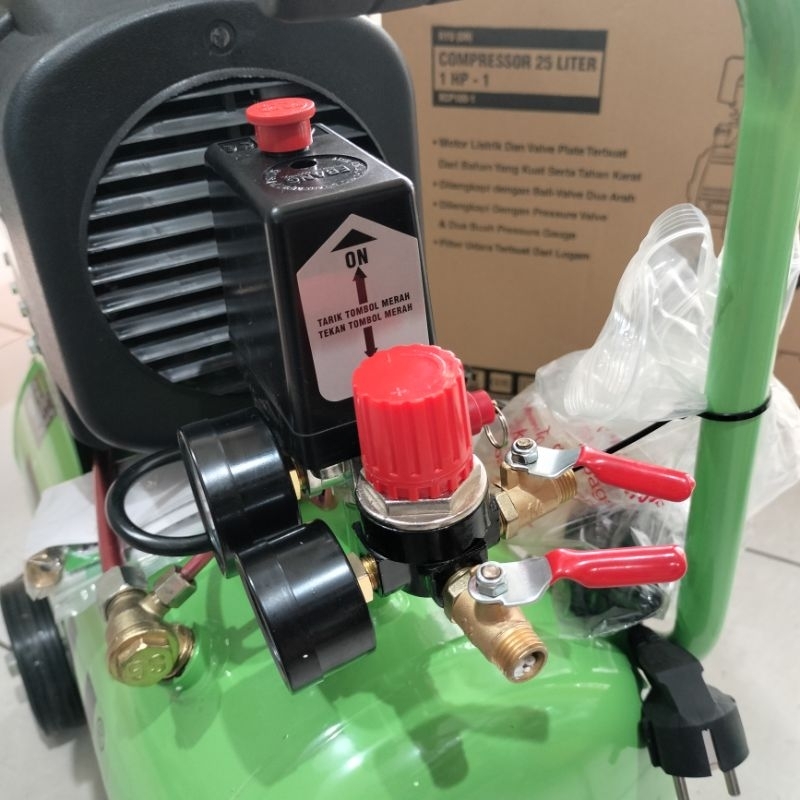 Jual MESIN COMPRESSOR LISTRIK "RYU" RCP100-1 25LITER PAKAI OLI ||KOMPRESOR LISTRIK 1 HP 25LITER ...