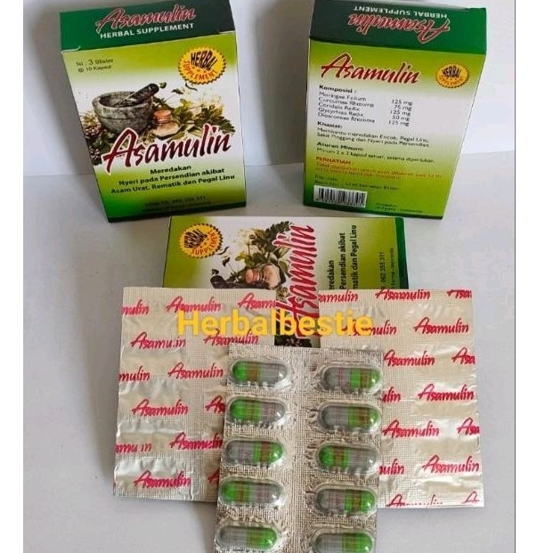 Jual Kapsul Asamulin asam urat 1 box isi 3 blister | Shopee Indonesia