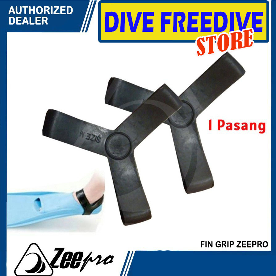 Jual Fin Grip Zeepro Rubber Karet 1 Pair Pasang Scuba Diving Penahan ...