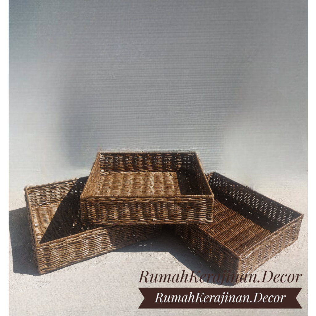 Jual tray rotan/nampan baki hantaran/kotak seserahan lamaran/hampers ...