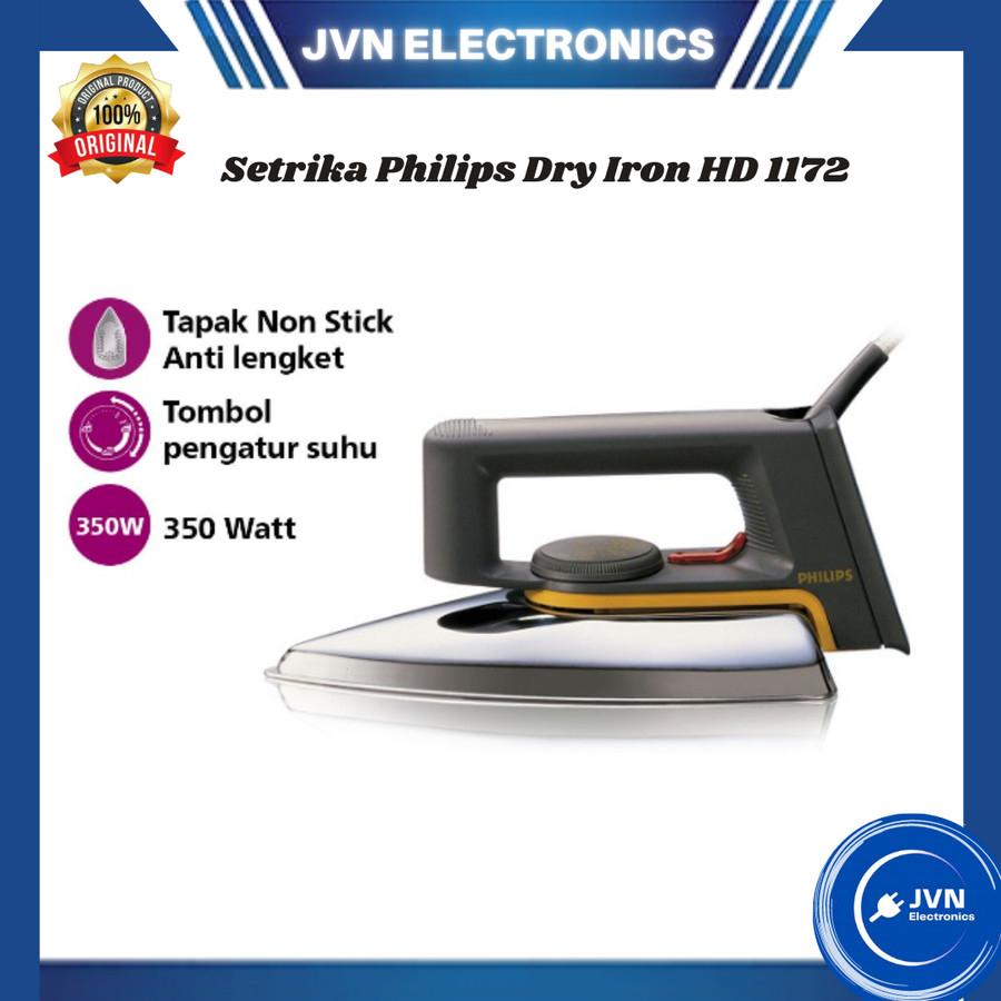 Jual Setrika Philips Dry Iron HD 1172 | Shopee Indonesia