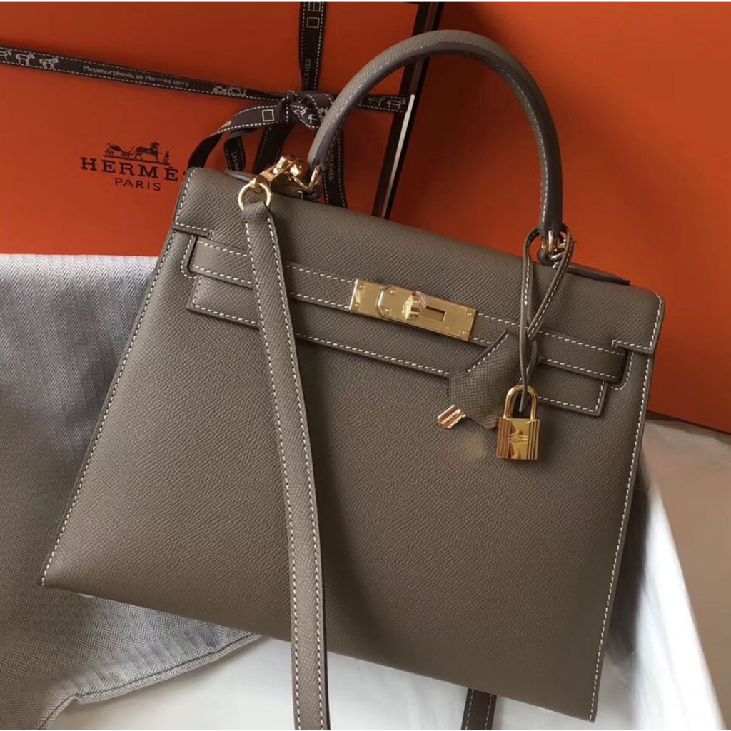 Jual (Free Box) Tas 2828Hermes Kelly 28 Mocha Premium | Tas Selempang ...
