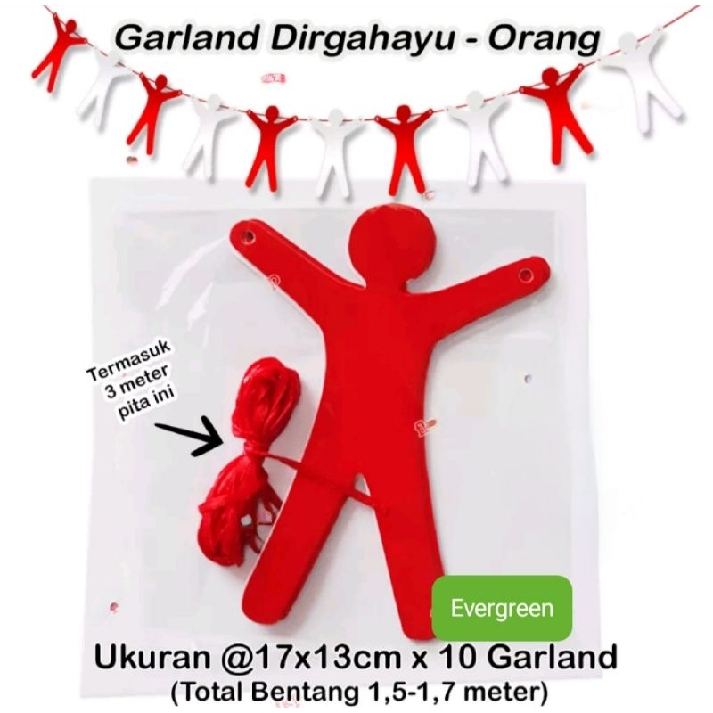 Jual Banner Garland HUT RI Slinger HUT RI Aksesori 17 Agustus Dirgahayu ...