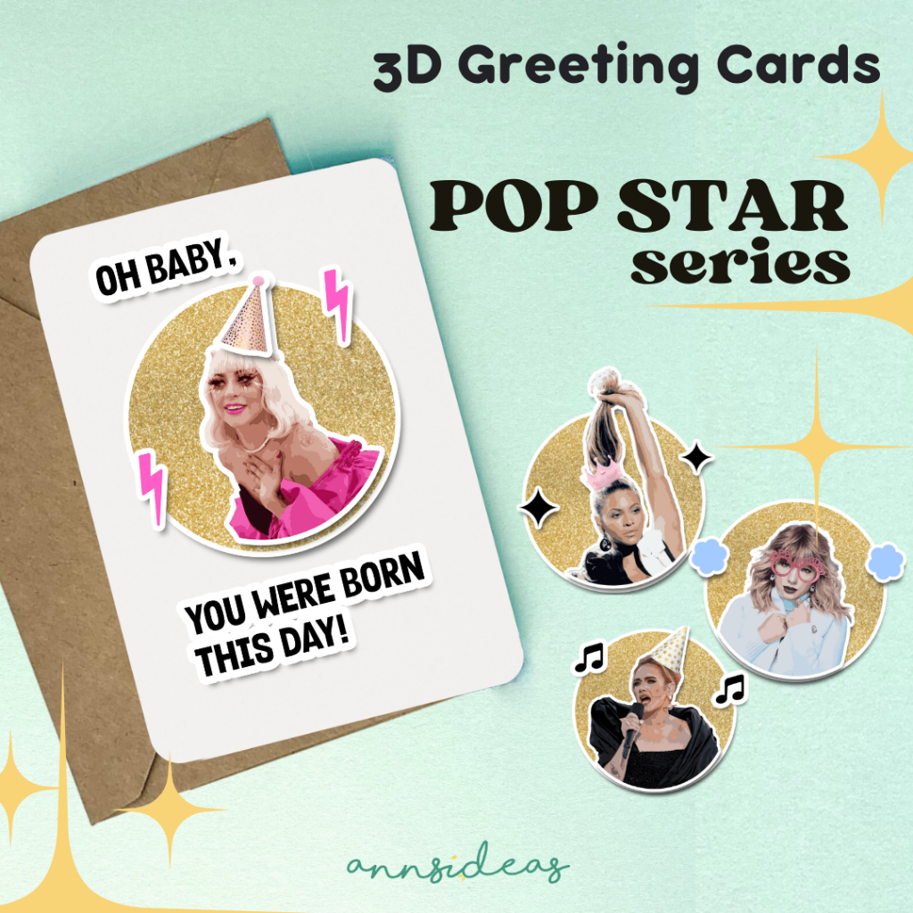 Jual 3D Greeting Cards - POP STAR Series | Kartu Ucapan Idol Beyonce ...
