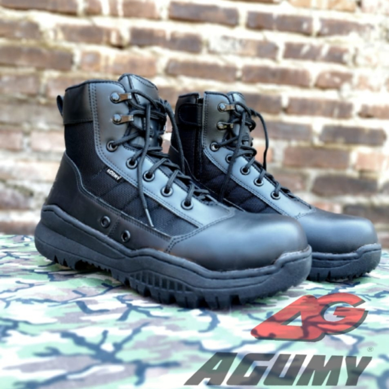 Jual Sepatu Pdl Polri Safety ujung Besi Pdl Terlaris Murah Hitam 6inc ...
