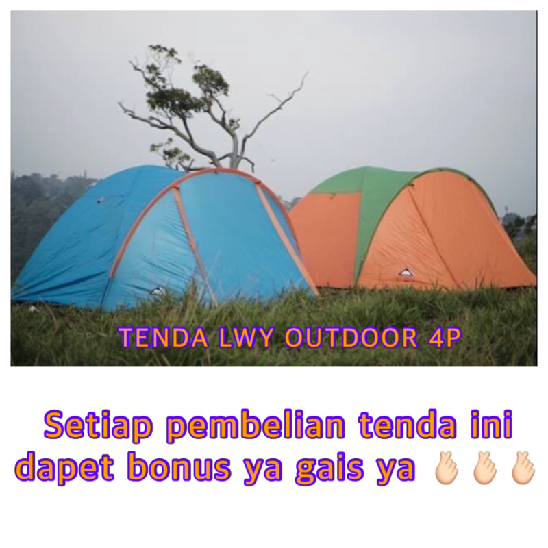 Jual TENDA LWY OUTDOOR - TENDA KAPASITAS 4 ORANG - TENDA DOUBLE LAYER ...