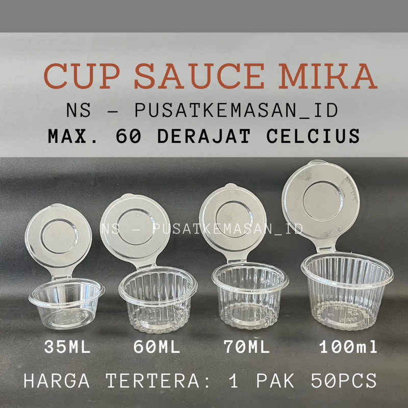 Jual CUP NS SAUCE JELLY AGER DESSERT MIKA SAMBAL PUDDING SAUS KETCUP TUTUP SAMBUNG NS 25ML 35ML ...