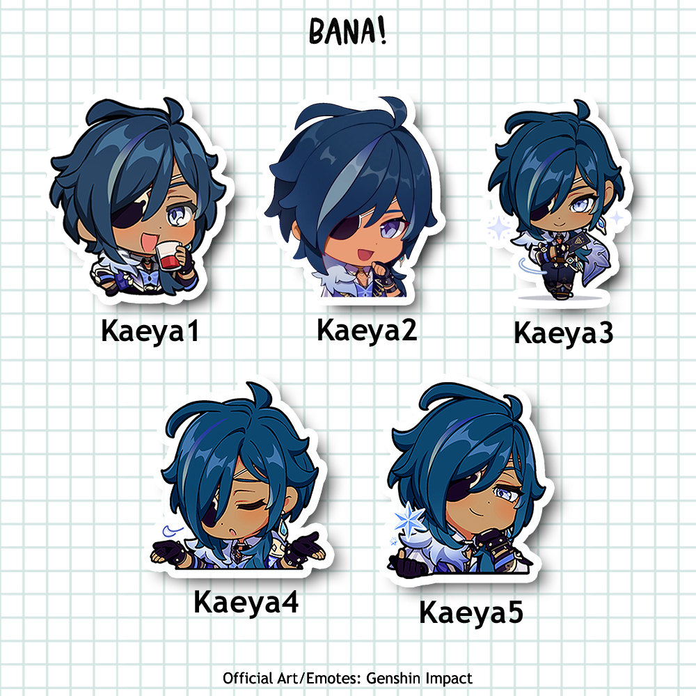 Jual Stiker KAEYA Genshin Impact Sticker Anime Waterproof Bijian ...