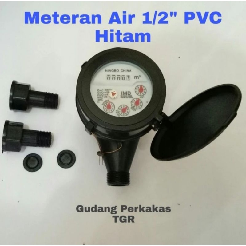 Jual Meteran Air 1/2 Inchi Body PVC - Water Meter PDAM Ledeng PAM ...