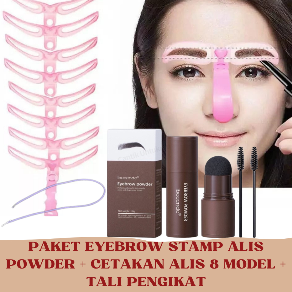 Jual PAKET EYEBROW STAMP ALIS POWDER + CETAKAN ALIS 8 IN 1 DENGAN TALI ...