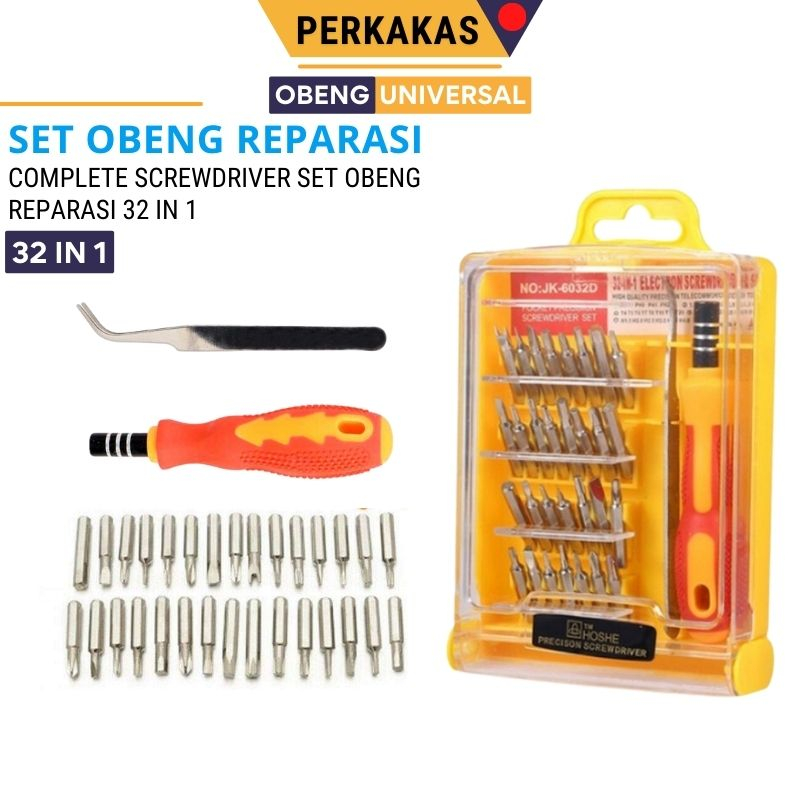 Jual Obeng Set Reparasi 32 in 1 Multifungsi Ukuran Kecil Satu Set Serbaguna Lengkap untuk HP ...