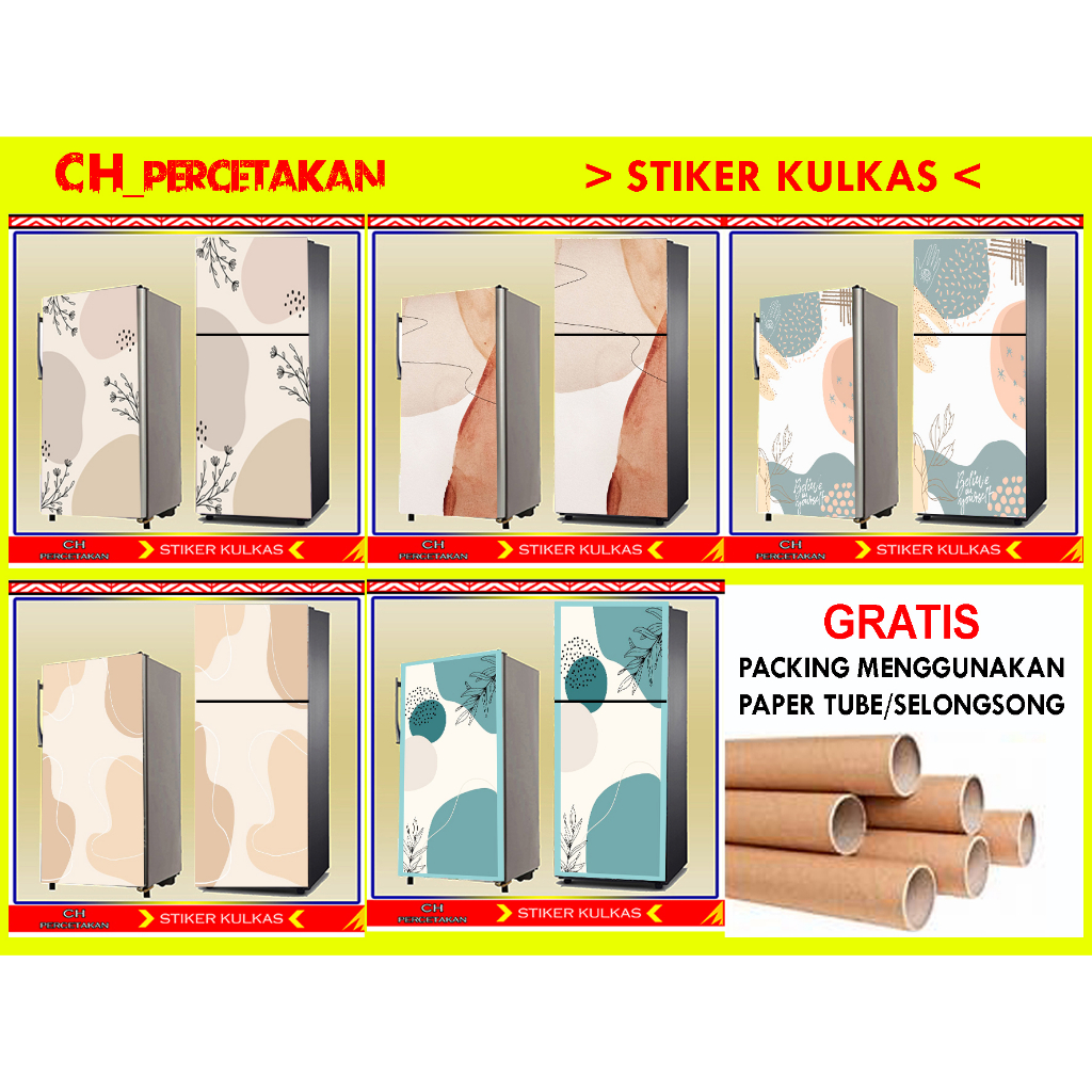 Jual STIKER KULKAS MOTIF AESTHETIC BAGUS | Shopee Indonesia