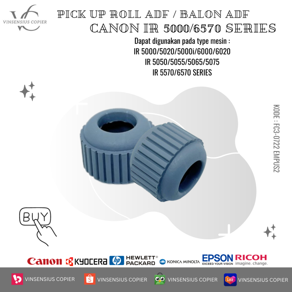 Jual PICK UP ROLL ADF (EMPUS-EMPUS) CANON IR 5000/6570 SERIES | Shopee Indonesia