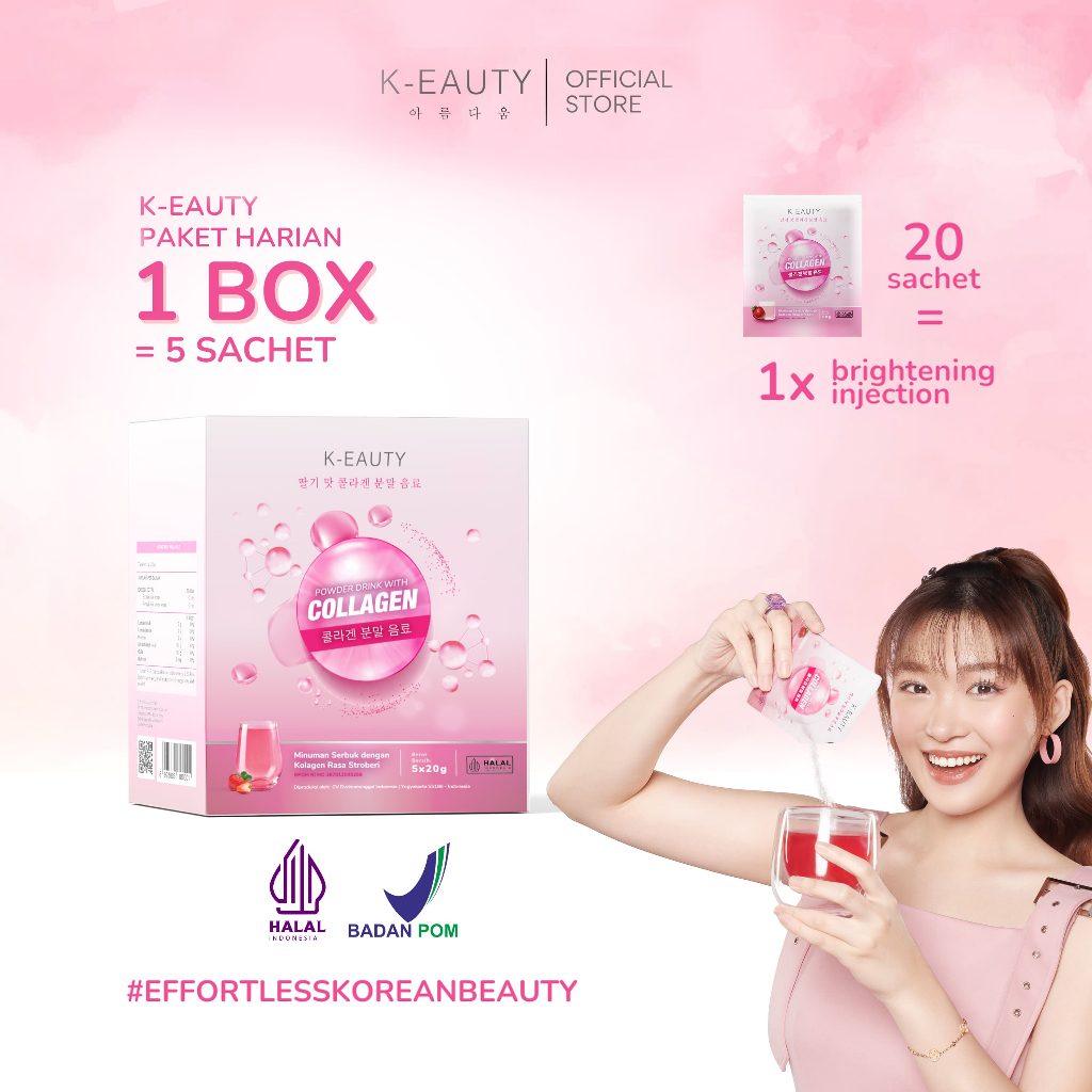 Jual KEAUTY Paket 1 (5 Sachet) | Minuman Kolagen | Collagen Beauty Drink | Shopee Indonesia
