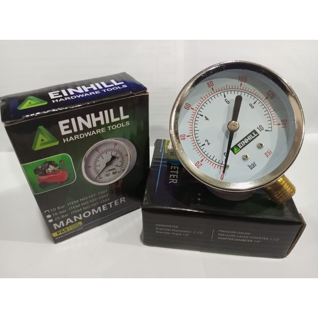 Jual EINHILL PRESSURE GAUGE MANOMETER OILESS - ALAT UKUR | Shopee Indonesia