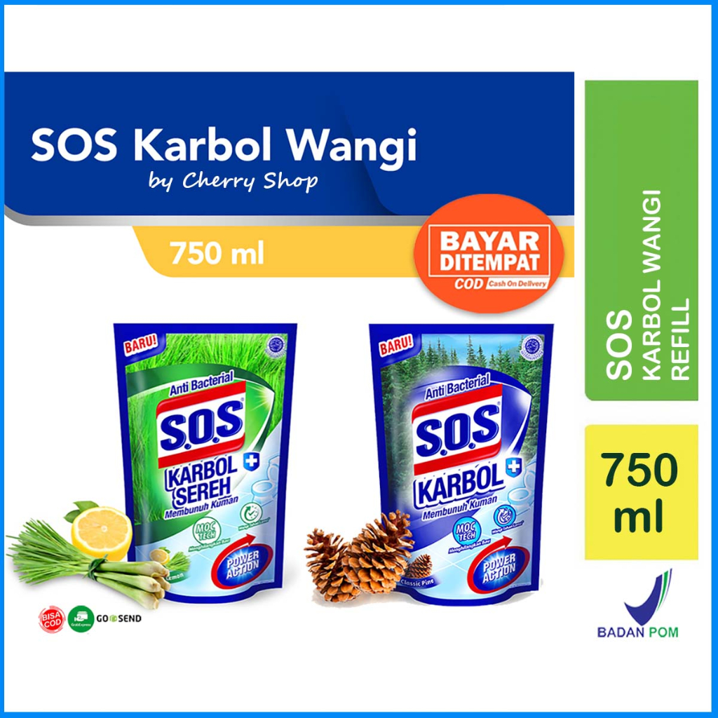 Jual [KARBOL WANGI | 750ml] SOS Karbol Wangi REFILL 750ml / SOS ...