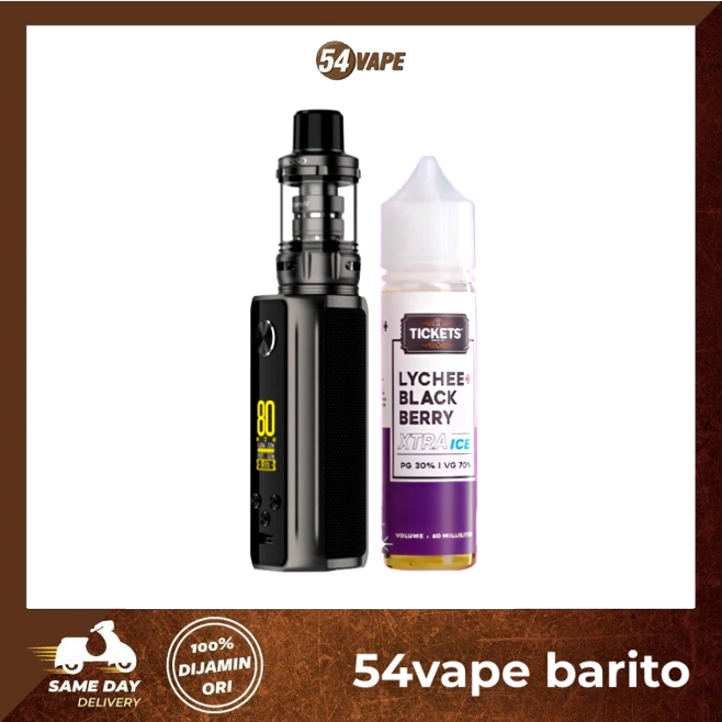 Jual Vaporesso Target 80 Kit Mod Authentic + Liquid Ticket 60ml ...