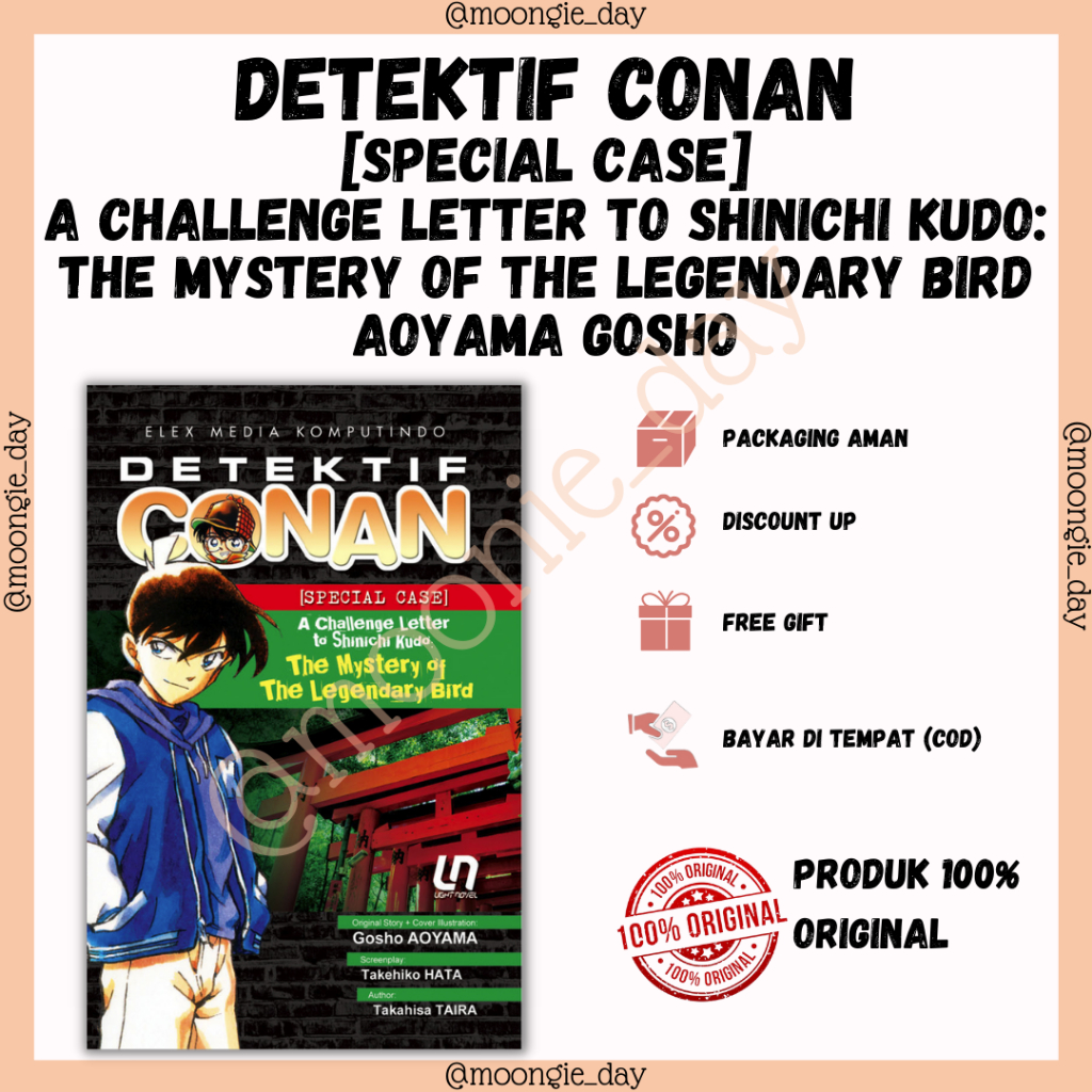 Jual LIGHT NOVEL DETEKTIF CONAN [SPECIAL CASE] A CHALLENGE LETTER TO SHINICHI KUDO : THE MYSTERY ...