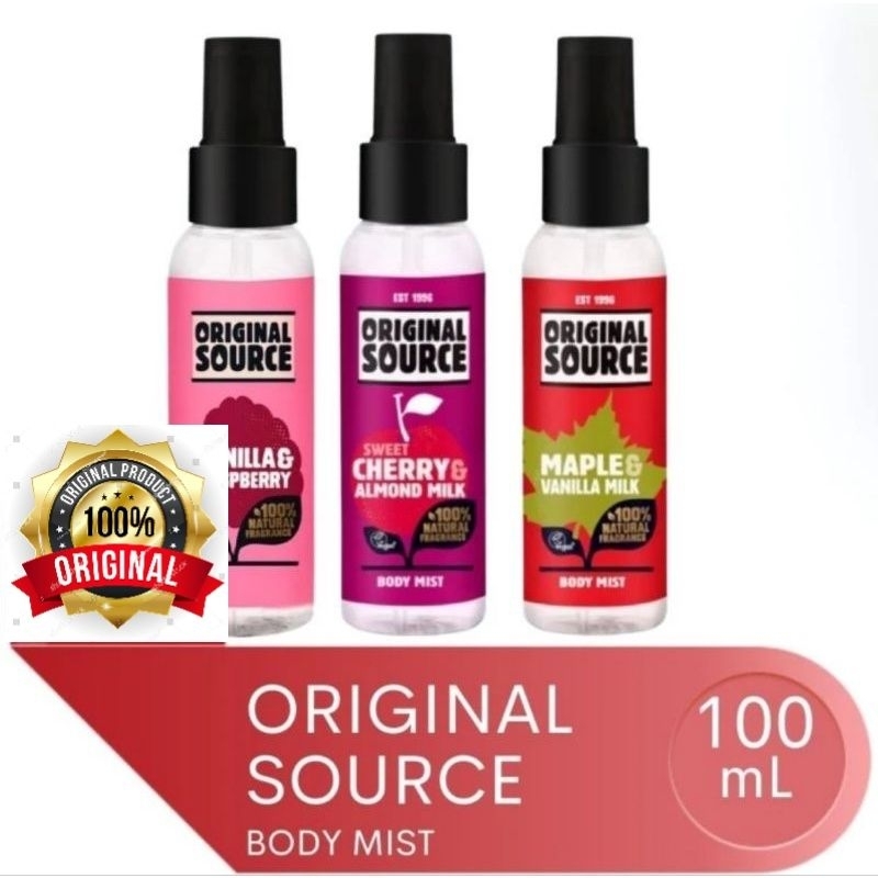 Jual Original Source Body Mist Parfum Vegan 100mL|Vanila & Raspberry ...