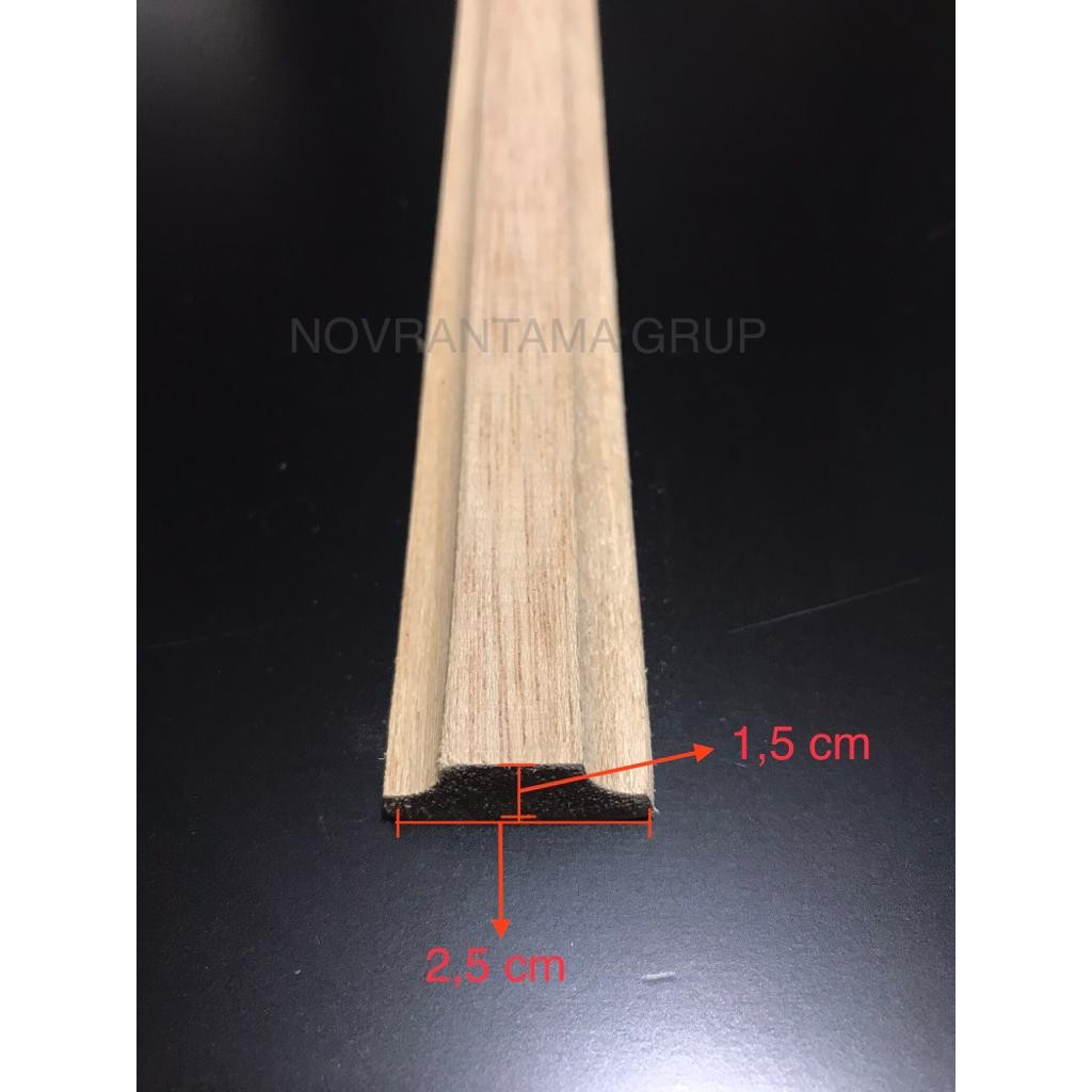 Jual Lis Kayu Profil Lis Dinding Wall Moulding 2,5x1,5cm Panjang 100cm ...