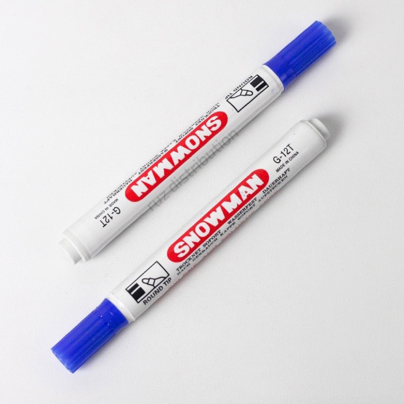 Jual Spidol Permanent Snowman Original Jumbo Marker 500 Biru | Shopee ...