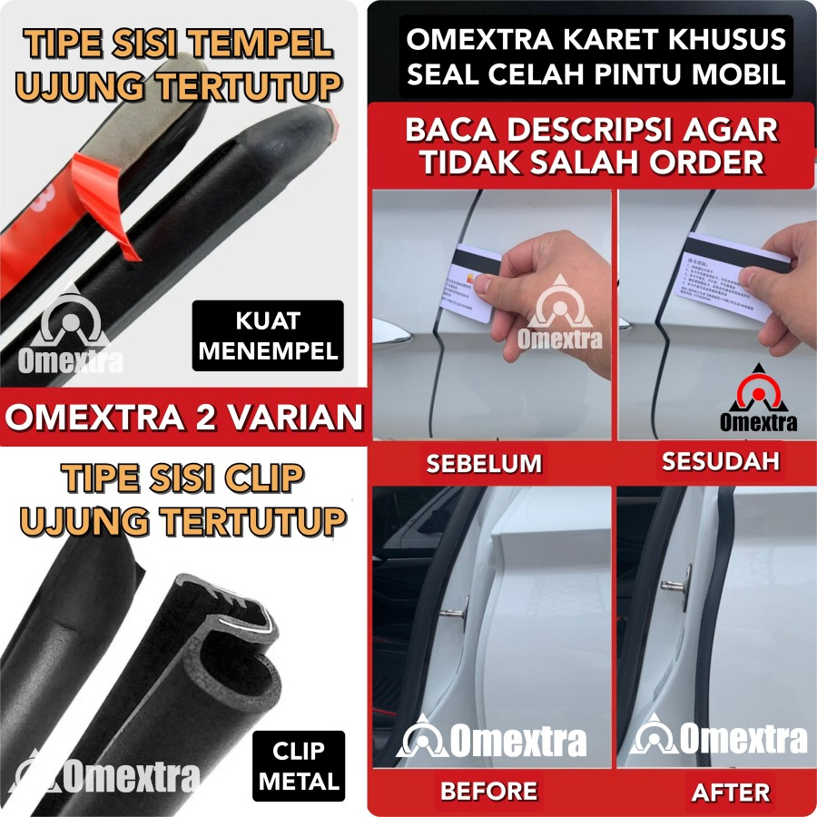 Jual Omextra Karet Celah Pintu Mobil Karet Pilar Seal Strip Peredam ...