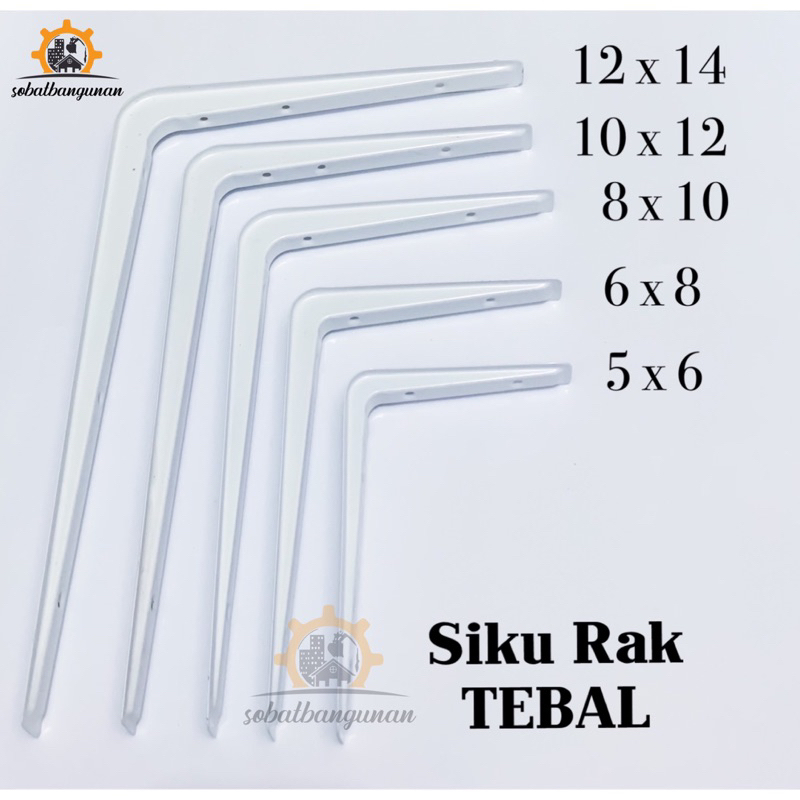 Jual ECER Siku Rak L 10x12 TEBAL Harga 1pc / Siku Rak Putih 10x12 ...