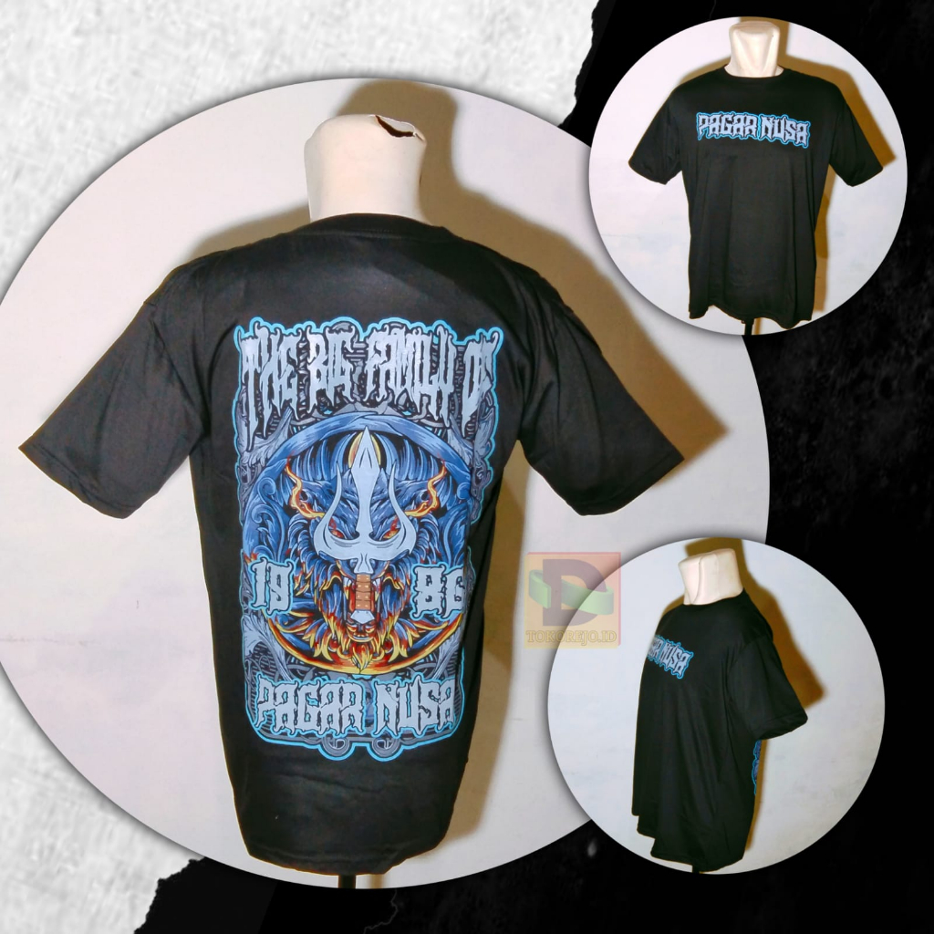 Jual Kaos Pagar Nusa Trisula / PN Biru Cotton Sablon Plastisol | Shopee ...