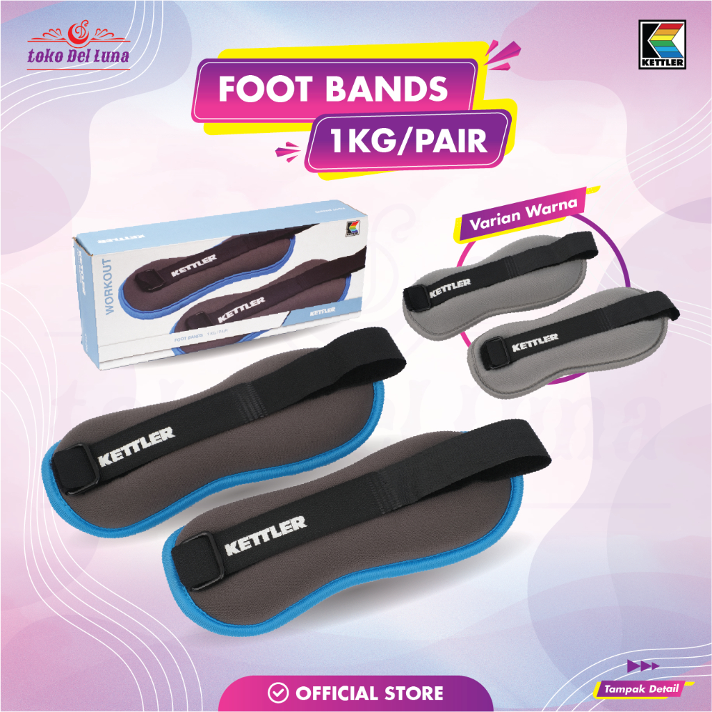 Jual KETTLER Foot Band 1Kg/Pair ( 2 x 0.5Kg ) Pemberat Kaki | Shopee ...