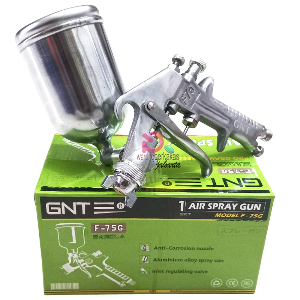 Jual GNT Spray Gun F75G Tabung Atas - Spray Gun 400cc - Alat Penyemprot ...