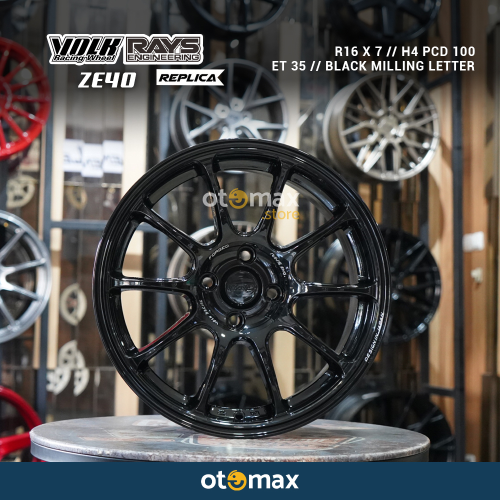 Jual Velg Mobil Volk Rays Ze40 854D Ring 16 Black Milling | Shopee ...