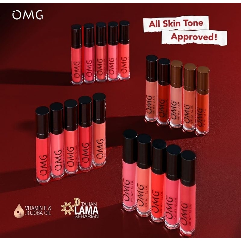 Jual [23 SHADES] OMG Oh My Glam Matte Kiss Lip Cream | Lipcream ...